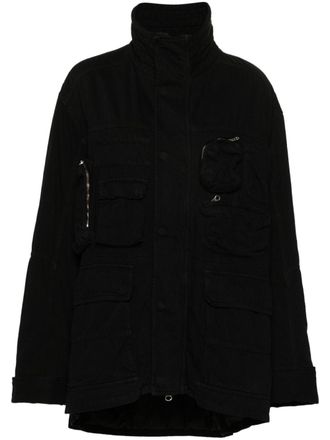 Maison Margiela veste en jean &agrave; poches cargo - Noir
