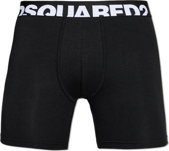 Dsquared2 Homme, Sous-v&ecirc;tements, Noir, Taille: M Boxer Coton avec Logo