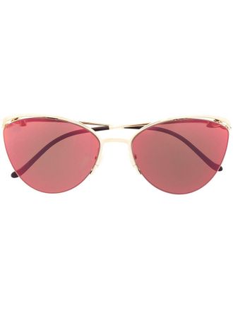 Cartier lunettes de soleil &agrave; monture papillon - Or