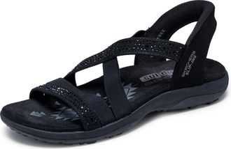 Skechers Damen Reggae Slim-Summer Sparkle Sandalen, Schwarz/Schwarz, 41 EU
