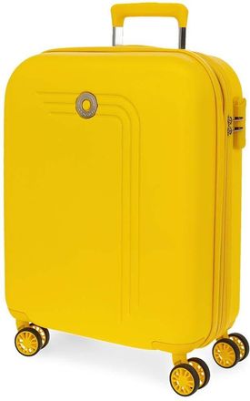 Movom Swimwear Movom Riga Kabinenkoffer Gelb 40x55x20 cms Hartschalen ABS Kombinationsschloss 37L 3Kgs 4 Doppelr&auml;der Erweiterbar Handgep&auml;ck