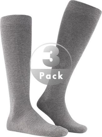 Kunert Herren Kniestrümpfe grau Baumwolle unifarben