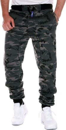rmk Jogginghose Herren Sporthose Fitnesshose Trainingshose Camouflage Army Armee