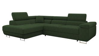Mirjan24 Ecksofa Torezio Cord mit Bettkasten, Einstellbare Kopfst&uuml;tzen, Sofa mit Schlaffunktion, Eckcouch f&uuml;r Wohnzimmer, L-Form Couch mit Bettfunktion (Poso 1