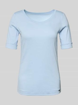 Marc Cain T-Shirt mit Rundhalsausschnitt und &Auml;rmeln mit Aufschlag