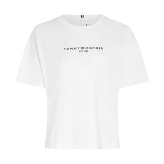 Tommy Hilfiger Relaxed Tee - - Tops - Damen - Wei&szlig; - 2XS