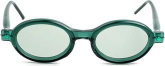 Kuboraum P6 Sonnenbrille mit rundem Gestell - Grün
