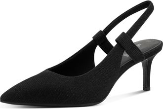 s.Oliver Damen Slingpumps mit Stilettoabsatz Spitz, Schwarz (Black Glitter), 39 EU