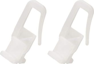 Gardinia Duo X-Gleiter für Vorhangschienen und Gardinenstangen mit Innenlauf, Für 4 mm und 6 mm Laufkanal, Drehbarer Kopf, Stabil, 25 Stück, Kunststoff, Weiß (