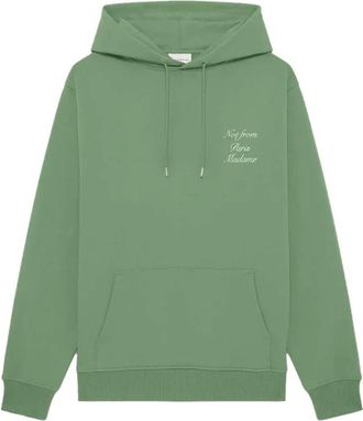 Dr&ocirc;le de Monsieur Homme, Sweatshirts et sweats &agrave; capuche, Vert, Taille: M Le Sweat &agrave; capuche Slogan Calligraphie