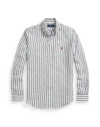Ralph Lauren CUSTOM FIT STRIPED LINEN SHIRT