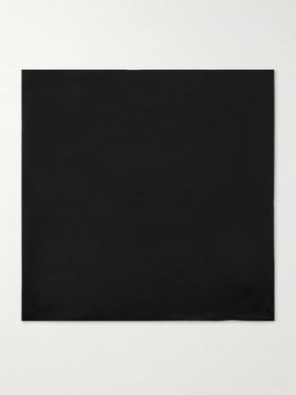 Another Tomorrow Tuch Aus Satin Mit Stickerei - Schwarz