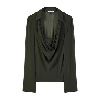 Patrizia Pepe Femme, Blouses et Chemises, Vert, Taille: 40 FR Casacca doppio capo