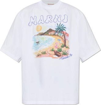 Marni Homme, Tops, Blanc, Taille: L T-Chemises