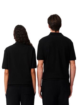 Lacoste Mens Polo Shirt L.12.12 Black Cotton T-shirts And Polos