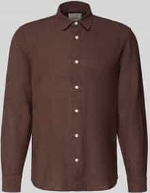 Only & Sons Slim Fit Freizeithemd aus Baumwoll-Leinen-Mix Modell CAIDENLS SOLID