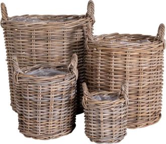 House Nordic House Nordic - Lot de 4 paniers en rotin - Naturel - Caor