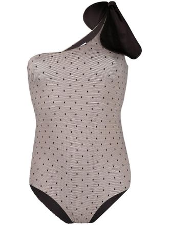 Red Valentino maillot de bain &agrave; imprim&eacute; Point dEsprit - Tons neutres