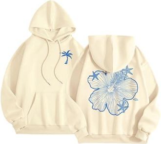 Generic Sweat &agrave; Capuche &agrave; Manches Longues et Poches pour Femme avec imprim&eacute; Lettre Gilet Ado Fille Sweat Capuche Femmes Cher