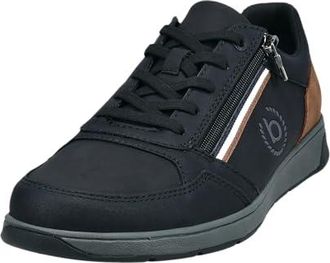 Bugatti Homme Klassischer Sneaker mit Zipp-Element und Logo an der Seite Basket, Noir 1000, 45 EU