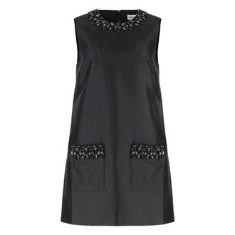 Self Portrait Mini-Kleid mit Schmuckbesatz - - Dresses - Damen - Schwarzk - XS