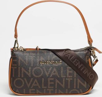 Valentino Regina Re - Schultertasche in Braun mit Monogramm-Muster-Brown