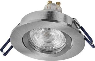 Osram Spot Set LED Einbaustrahler Flexibel 4,5W Satin Nickel, 2700K, Aluminium, Schwenkbar Click-Montage, 3er-Set