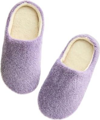 FOMIYES Pantoufles Hiver Confortables Pour Femmes Et Hommes Fourrure Rembourrée Pour La Maison Tailles 40/41