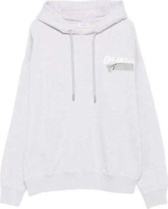 Off-white Hoodie mit Logo-Print - Grau