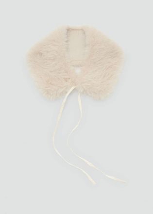 Mango &Eacute;charpe effet fourrure &eacute;cru - Femme - Taille unique - MANGO