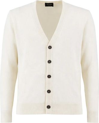 Drumohr Homme, Pulls, Blanc, Taille: 2XL Lightweight Cardigan