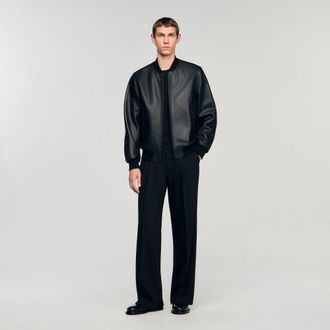 Sandro Blouson aus Leder