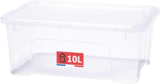 Sundis View Box, Aufbewahrungsbox mit deckel, 10L, transparentem Kunststoff, stapelbar, ideal f&uuml;r kleine Gegenst&auml;nde im Haushalt und im B&uuml;ro