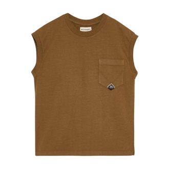 Roy Rogers Femme, Tops, Brun, Taille: 38 FR T-shirt sans manches &agrave; col rond