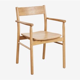Sklum 4er-Set Esszimmerst&uuml;hle aus Eichenholz Mara Signature Braun Natur