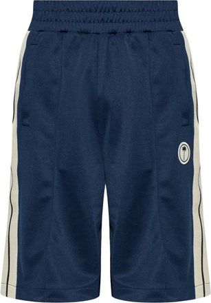 Palm Angels Straight-Cut Shorts - - Sport - Herren - Blau - M