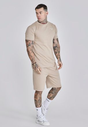Siksilk Herren Beiges T-Shirt- und Shorts-Set M