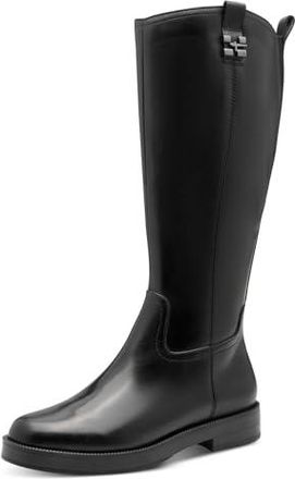 Tamaris Bottes longues plates pour femme 1-25522-45 - Bottes montantes au genou - Noir - Taille 38 EU, Noir, 38 EU