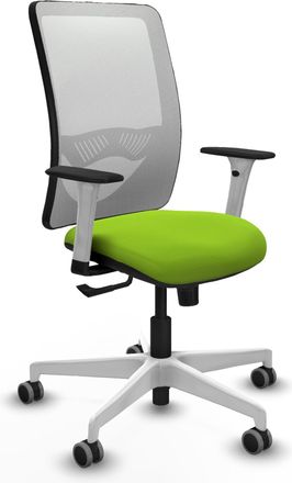 Piqueras y Crespo B&uuml;ro-Schreibstuhl Zulema mit wei&szlig;en und schwarzen Armlehnen, h&ouml;henverstellbare Lendenwirbelst&uuml;tze, ausgestattet mit 3 Positionen und Schneideschaum, W