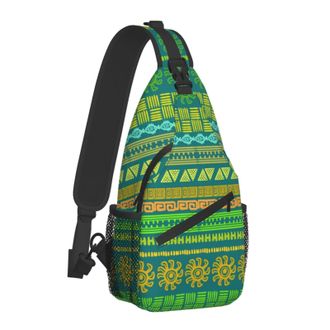 AOOEDM Geometrisches Muster im afrikanischen ethnischen Stil Umhängetasche für Damen und Herren, Crossbody-Schultertaschen, lässiger Sling-Rucksack, Brusttas
