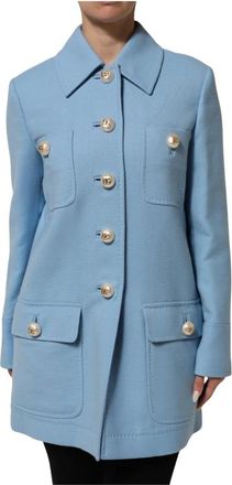 Dolce & Gabbana Femme, Manteaux, Bleu, Taille: 38 FR Trench Coat