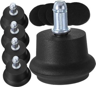 TOPBATHY 5 Stück Stabile Bürostuhl Füße aus PP Legierungsstahl rutschfest Einfache Anbringung Bodenschonend für Parkett Fliesen Laminat Geeignet für Büro Gamin