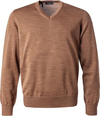 Maerz MAERZ Muenchen Herren V-Pullover braun unifarben