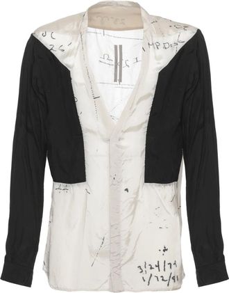 Rick Owens Homme, Chemises, Beige, Taille: M Larry Fogpocket Shirt