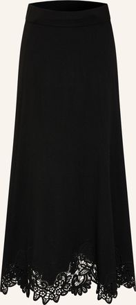 Zimmermann Strickrock Valiant Aus Merinowolle Mit Spitze schwarz