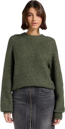 Lee Womens Knit Sweater, Olive Gray, S