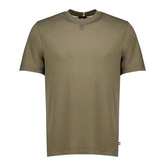 Moncler T-shirt en coton avec logo Coordonn&eacute;es - Homme - Tops - Vert - Taille: L