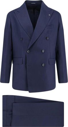 Tagliatore Homme, Costumes, Bleu, Taille: XL Linen Suit