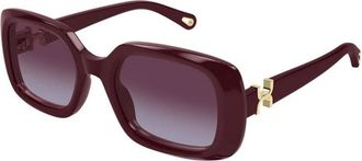 Chlo&eacute; Femme, Accessoires, Rouge, Taille: 53 MM Lunettes de soleil