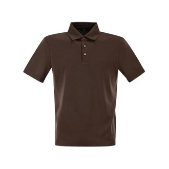 Herno Homme, Tops, Brun, Taille: XL Polo &agrave; effet maille jersey